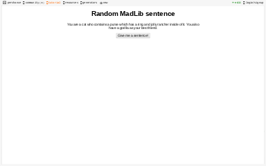 Random MadLib sentence ― Perchance Generator