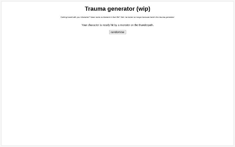 Trauma generator (wip)
