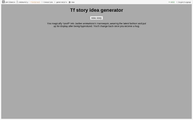 Tf story idea generator