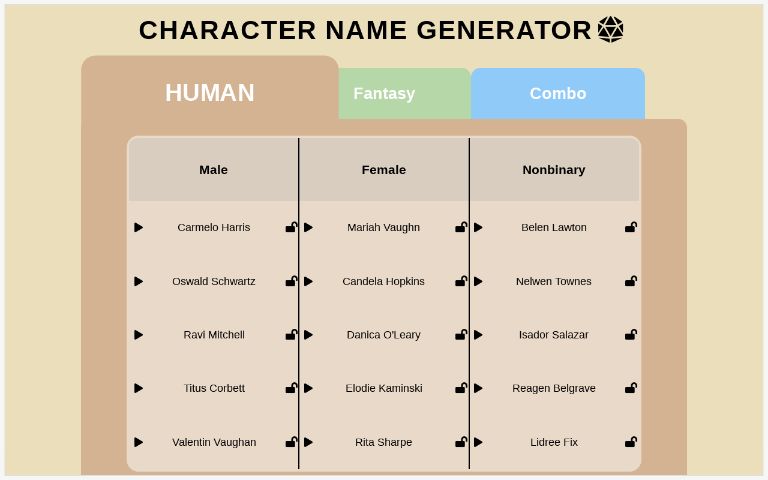 Character Name Generator