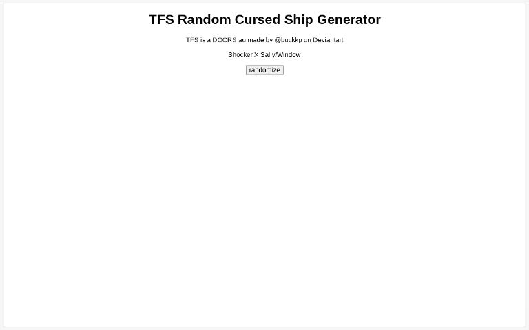 TFS Random Cursed Ship Generator