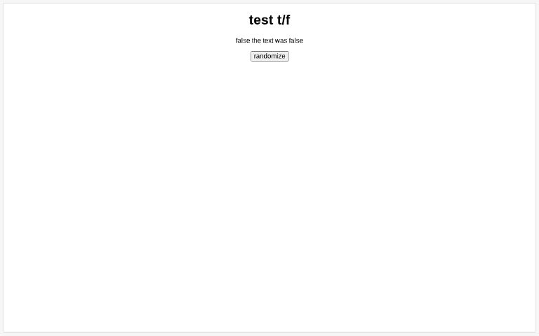 test t/f ― Perchance Generator