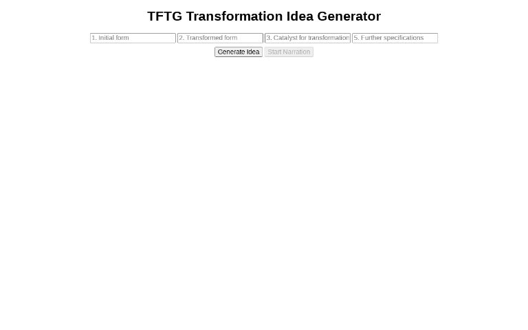 TFTG Transformation Idea Generator