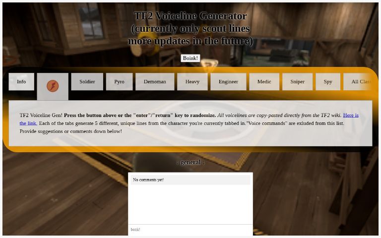 TF2 Voiceline Generator (currently only scout lines more updates in the ...
