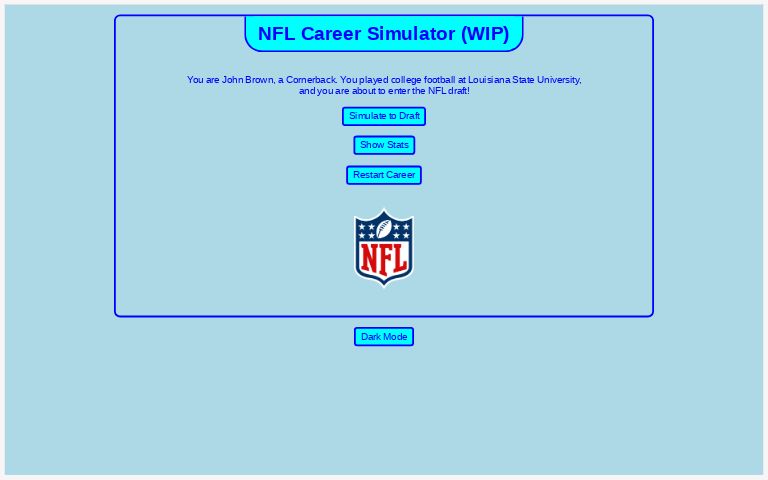 NFL Career Simulator ― Perchance Generator