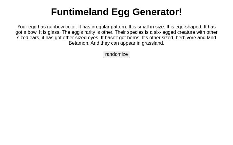 Funtimeland Egg Generator!