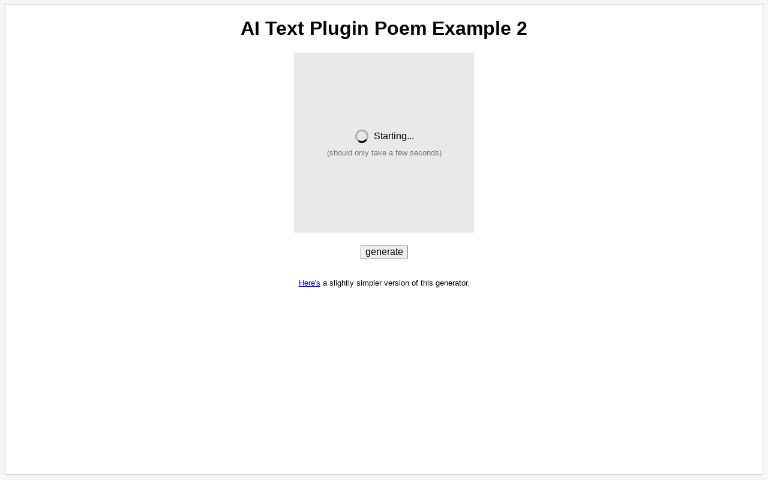 AI Text Plugin Poem Example 2