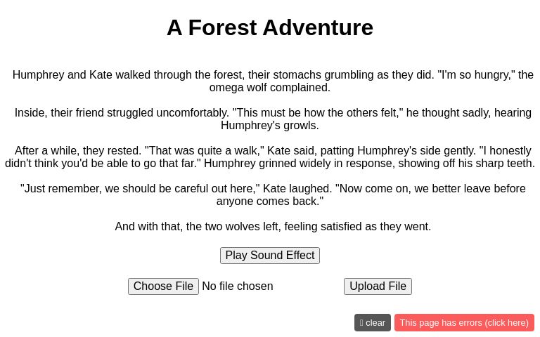 A Forest Adventure ― Perchance Generator