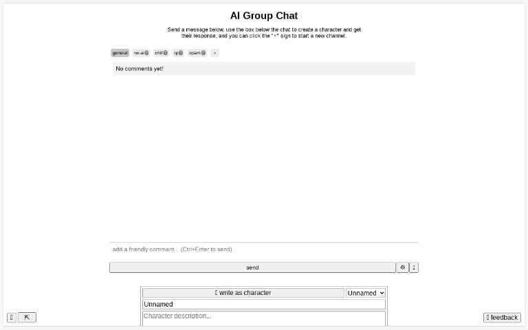 AI Group Chat (online, free, no sign-up, unlimited)