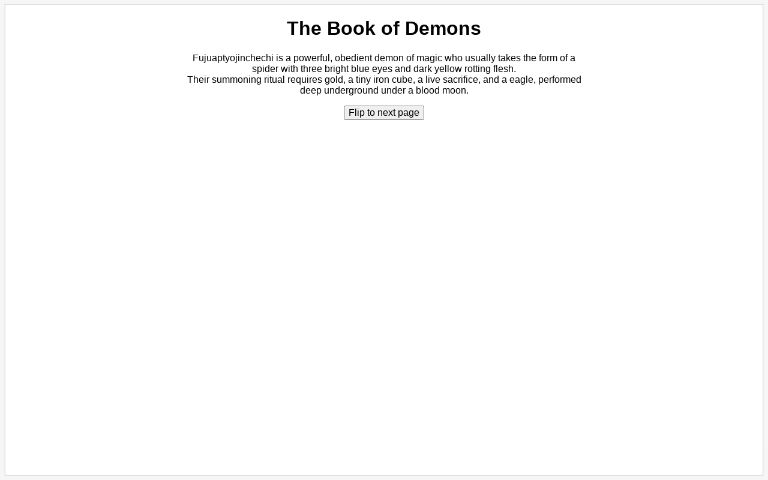 The Book of Demons ― Perchance Generator