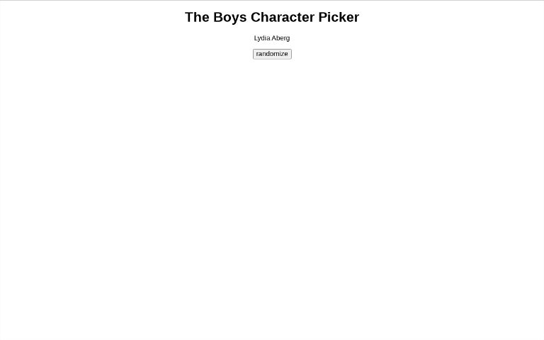 The Boys Character Picker ― Perchance Generator