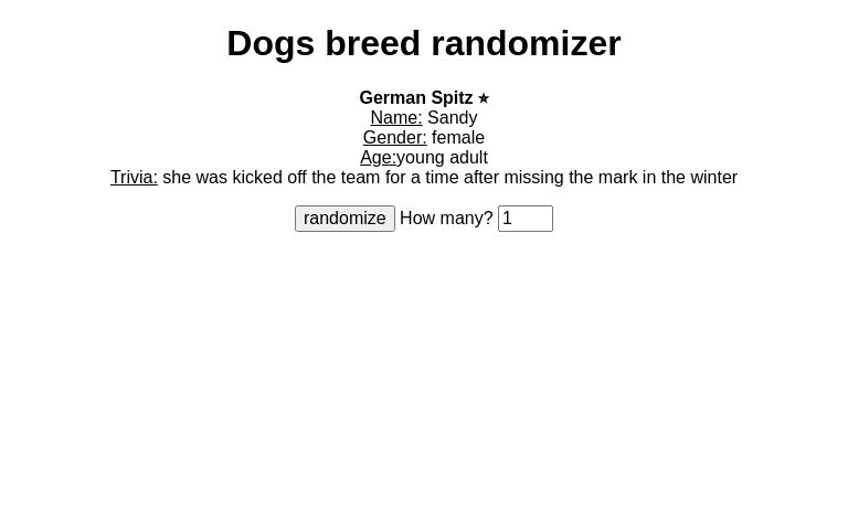 Dogs breed randomizer ― Perchance Generator