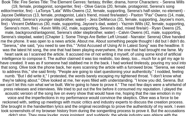 The Element Fire ― Perchance Generator