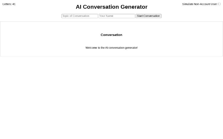 AI Conversation Generator