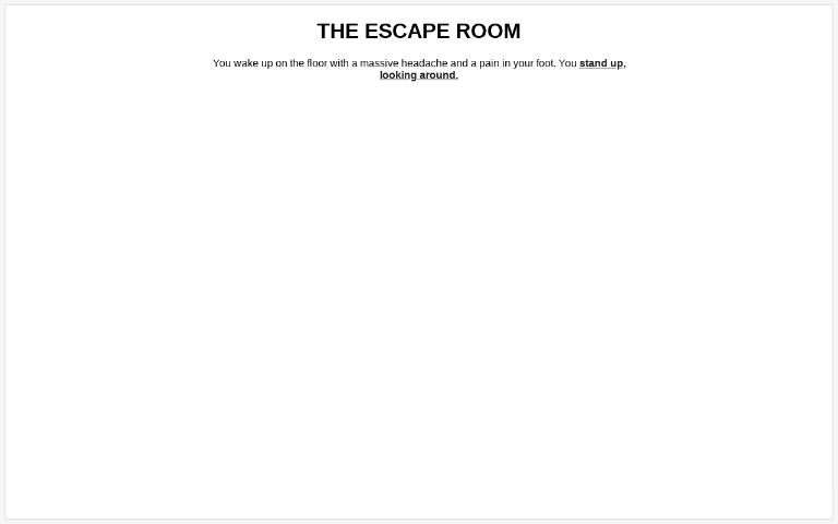 THE ESCAPE ROOM ― Perchance Generator