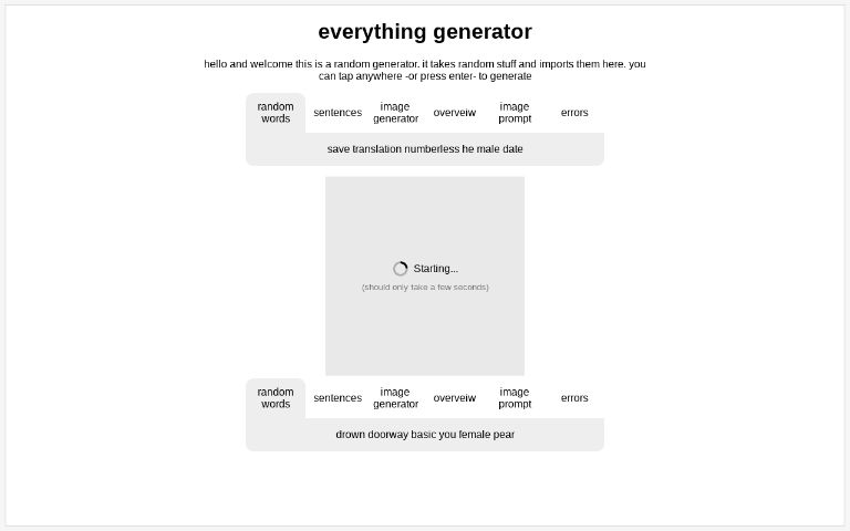 everything generator