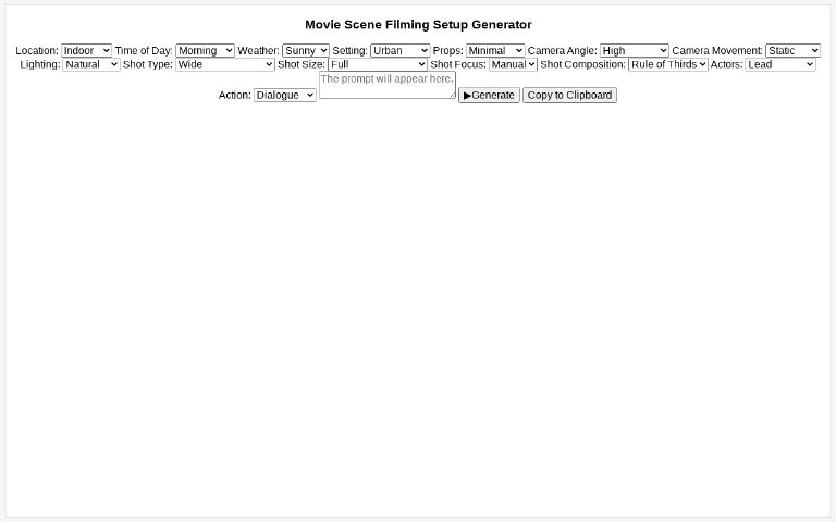 The Filming Of March ― Perchance Generator