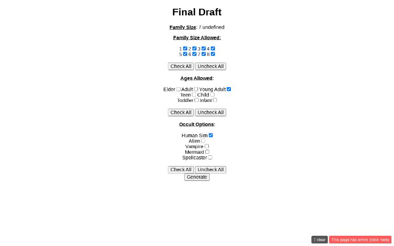 Final Draft ― Perchance Generator
