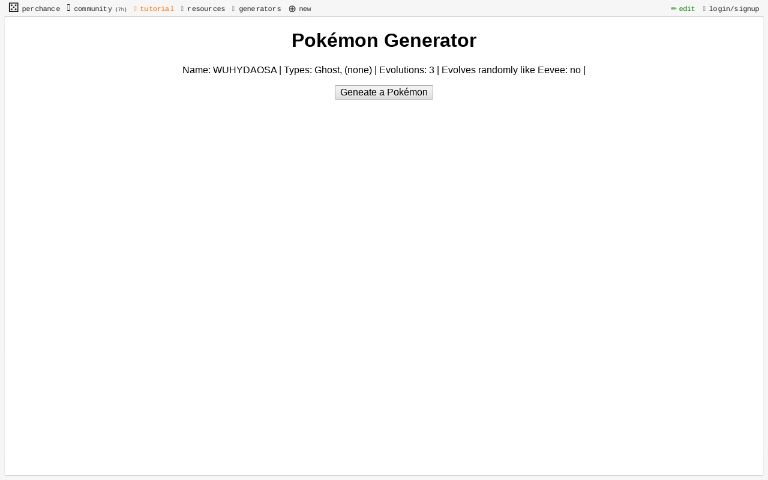 Pokémon Generator
