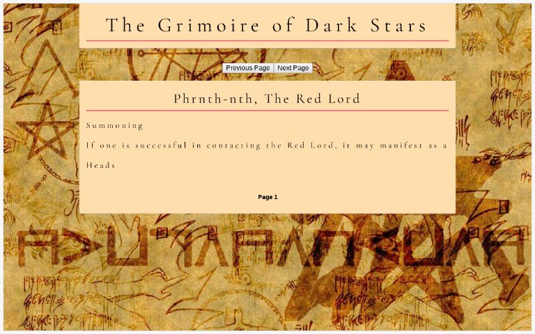 The Grimoire of Dark Stars BeastFleshBeast Flesh ― Perchance Generator