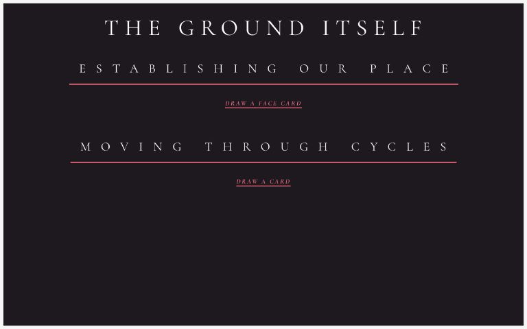 The Ground Itself ― Perchance Generator