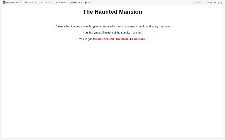 The Haunted Mansion ― Perchance Generator