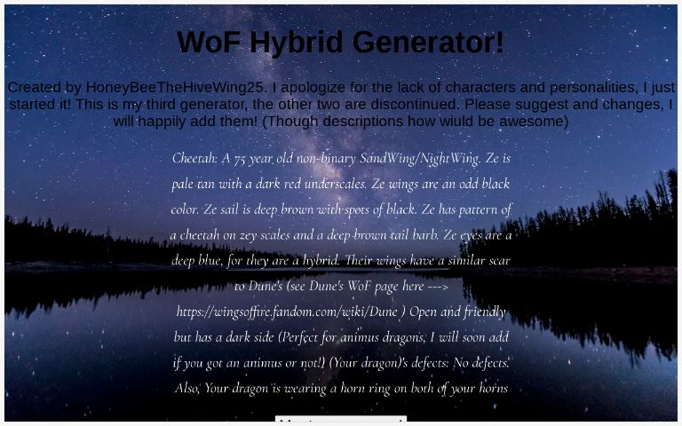 WoF Hybrid Generator!