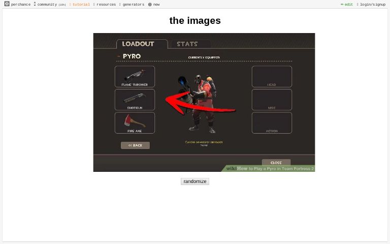 the images ― Perchance Generator