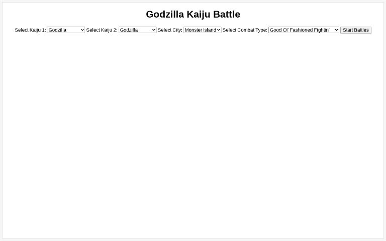 Godzilla Kaiju Battle ― Perchance Generator