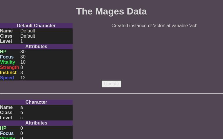 The Mages Data ― Perchance Generator