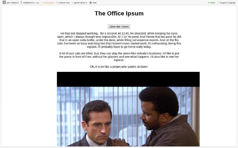 The Office Ipsum ― Perchance Generator