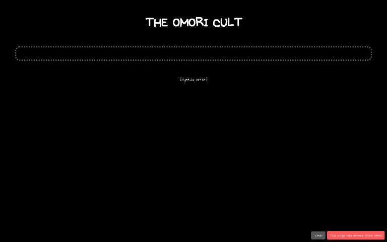 THE OMORI CULT ― Perchance Generator