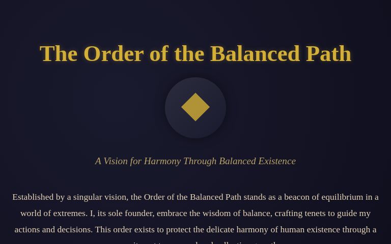 The Order of the Balanced Path ― Perchance Generator