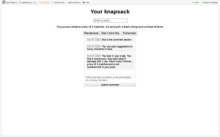 Your box ― Perchance Generator