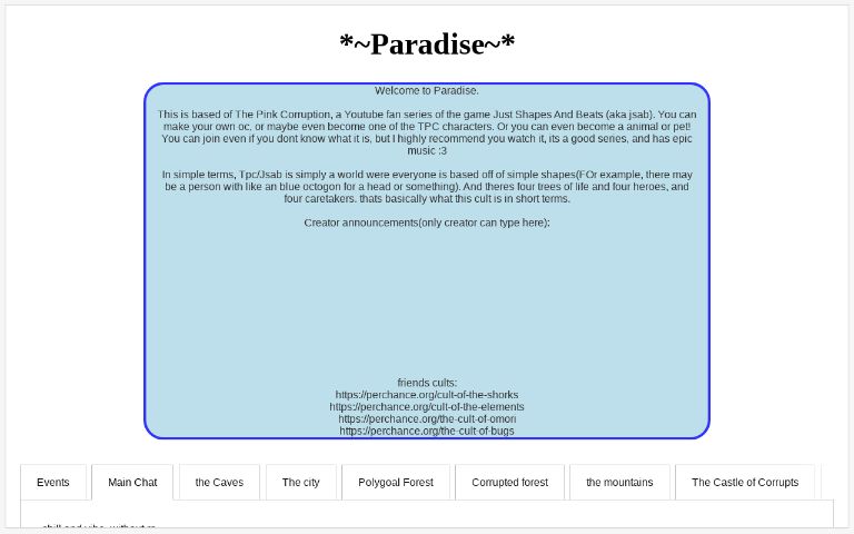 *~Paradise~* ― Perchance Generator