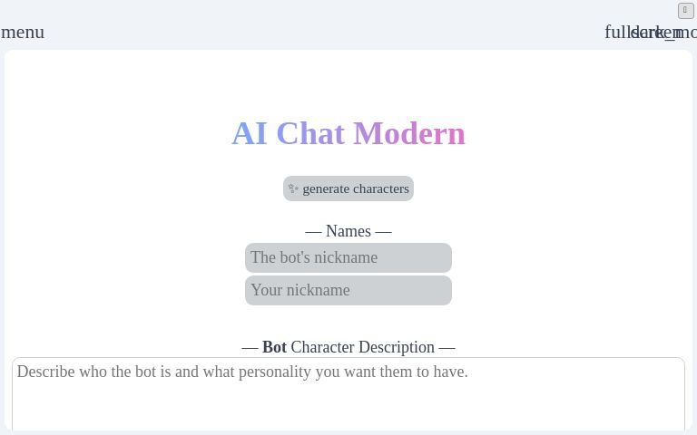 AI Chat Modern