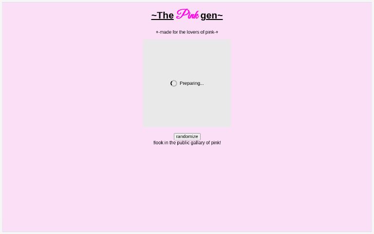 ~The Pink gen~ ― Perchance Generator