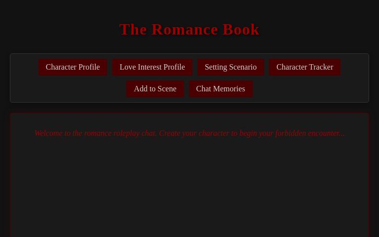 The Romance Book ― Perchance Generator