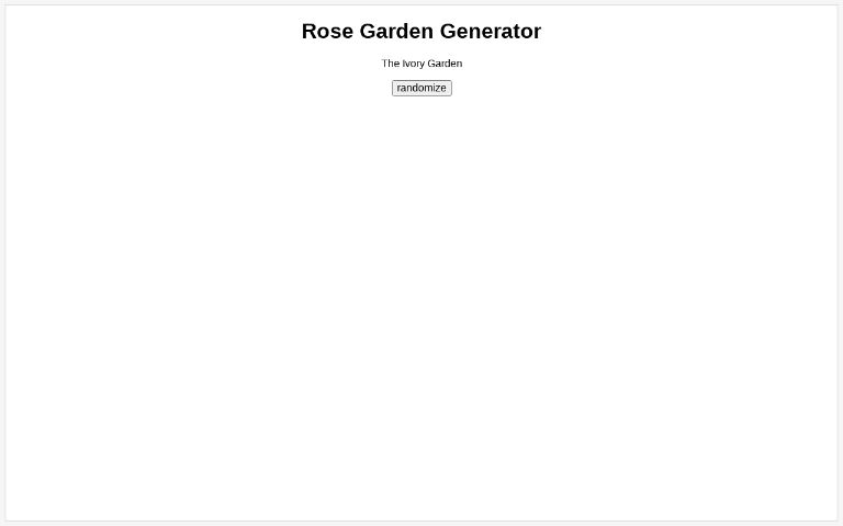 Rose Garden Generator