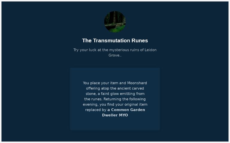 The Transmutation Runes ― Perchance Generator