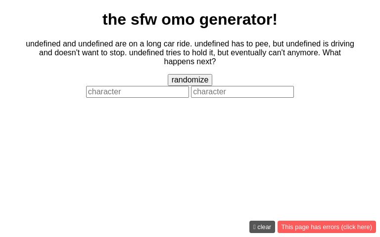 the sfw omo generator!