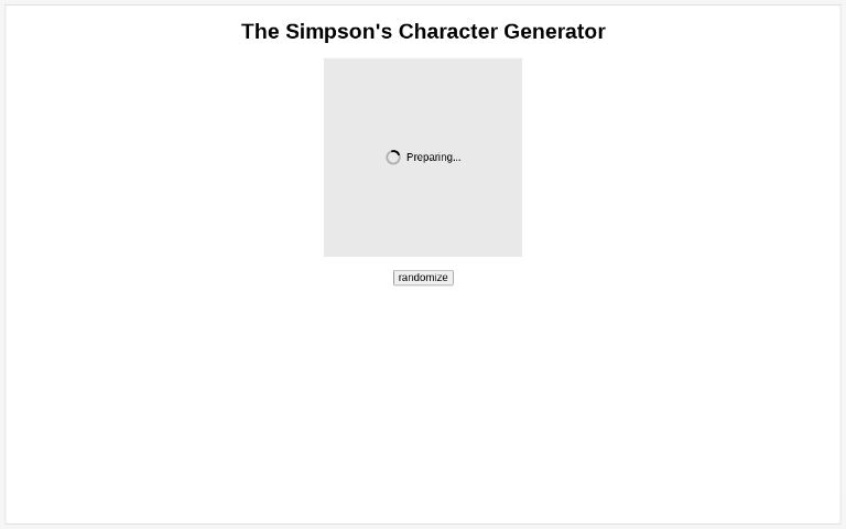 The Simpson's Character Generator