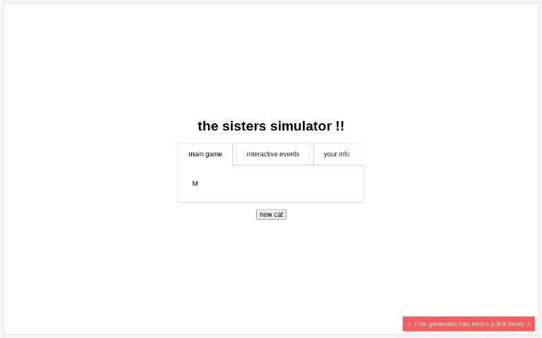 the sisters simulator !! ― Perchance Generator