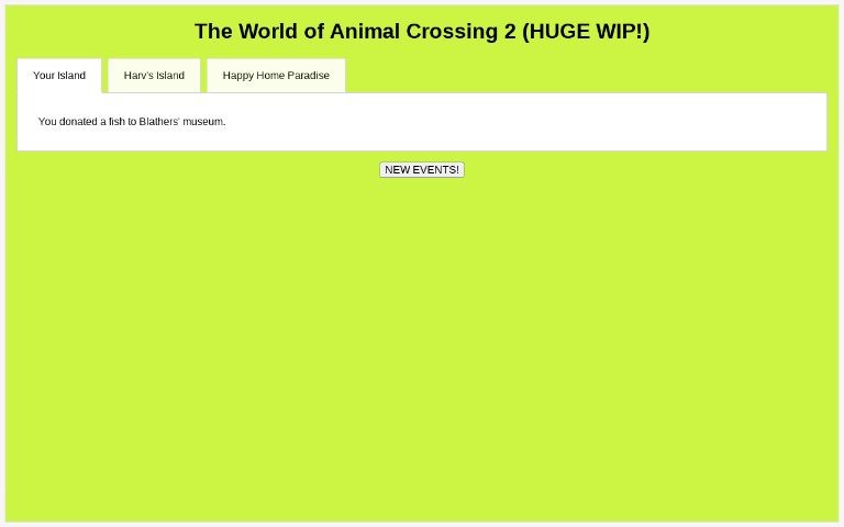The World of Animal Crossing 2 (HUGE WIP!) ― Perchance Generator