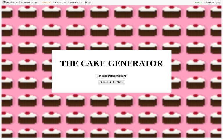 THE CAKE GENERATOR