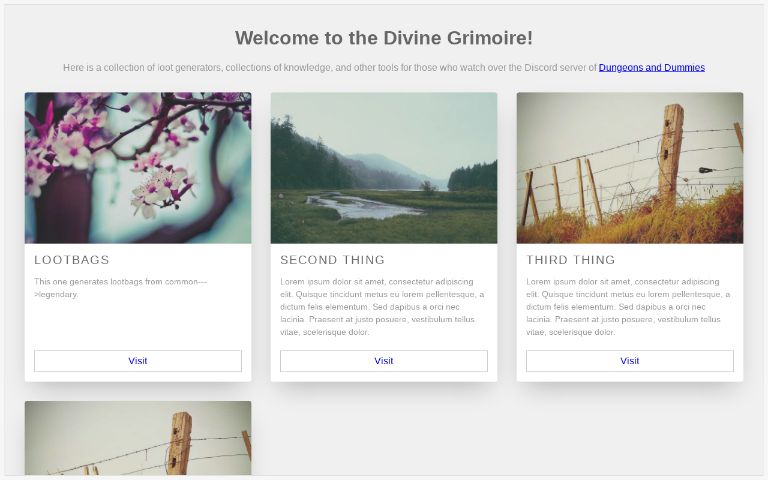 Welcome to the Divine Grimoire! ― Perchance Generator