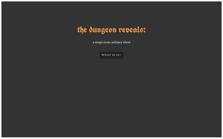 the dungeon reveals: ― Perchance Generator