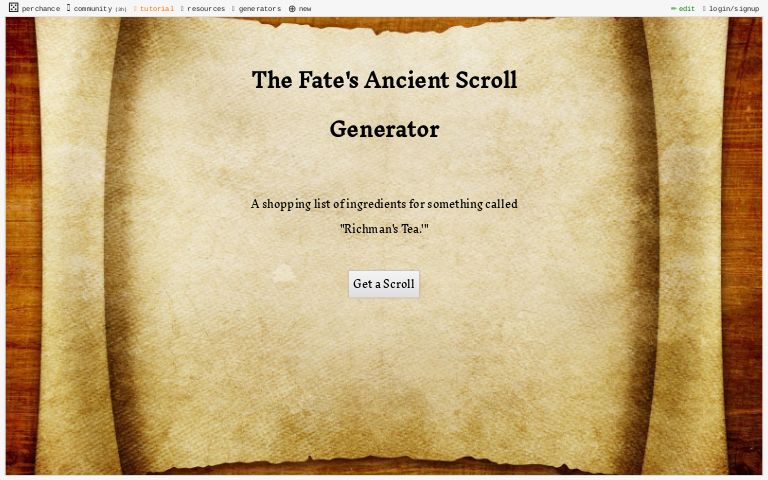 The Fate's Ancient Scroll Generator