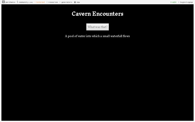 Cavern Encounters ― Perchance Generator
