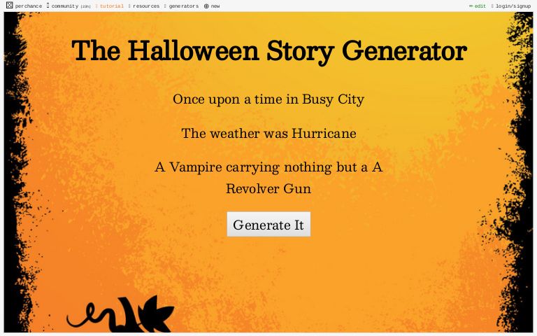 The Halloween Story Generator